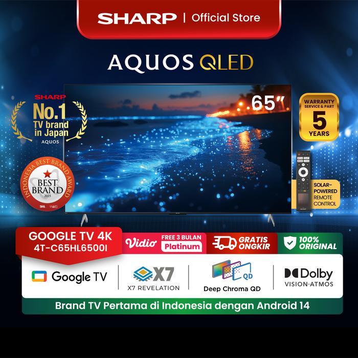 Promo SHARP 4K Google TV 65 Inch - 4T-C65HL6500I - X7 Revelation ...