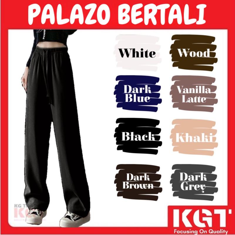 KGT Bamboo Slack Seluar Palazo Bertali Plus Size 3XL-7XL Tebal - TikTok ...