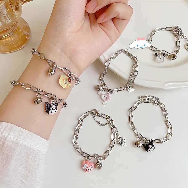 Gelang Loceng Sanrio, Rekaan Pasangan Kuromi Comel, Boleh Laras ...