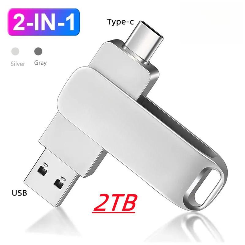 Pemacu Denyar OTG, Kapasiti 2TB, 3 dalam 1, Pemacu USB Jenis-C ...