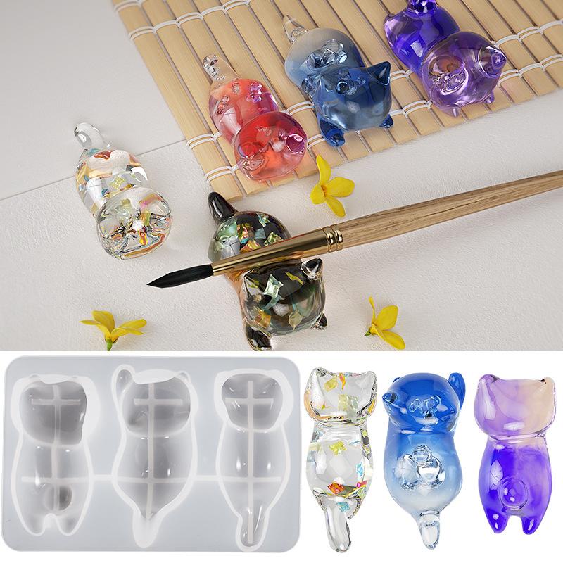 Acuan Silikon 3 Ekor Kucing untuk Resin Epoksi 3 Cats Silicone - TikTok ...
