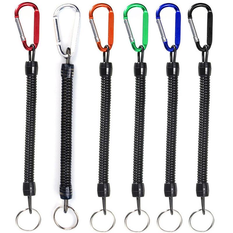 Camping Retractable Plastic Spring Elastic Rope Security Outdoor Hiking ...