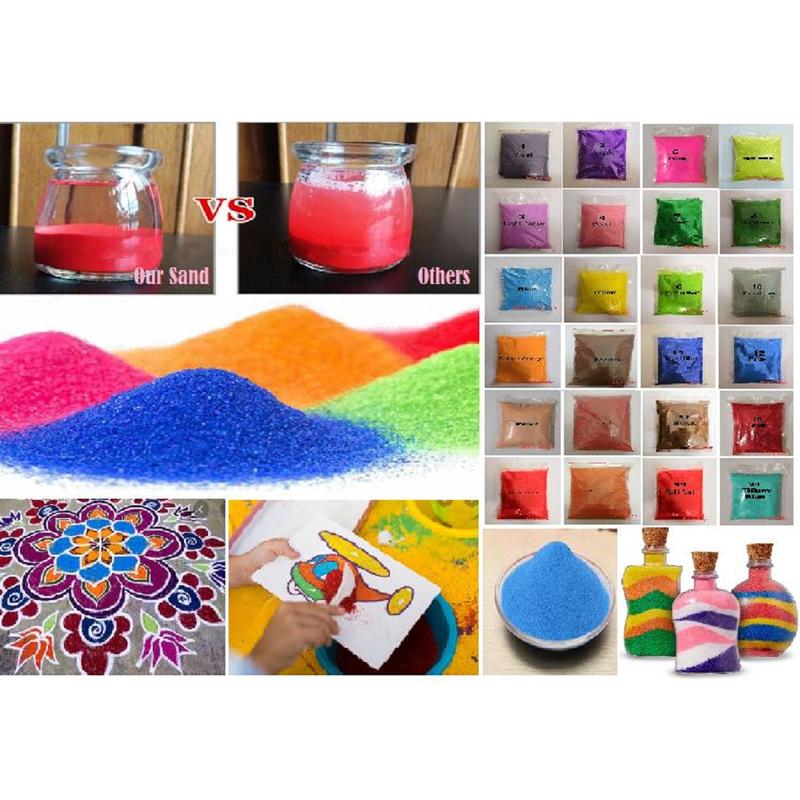 DIY Colour Sand Art Color Sand 800g Kolam Pasir Halus Sand Cards ...
