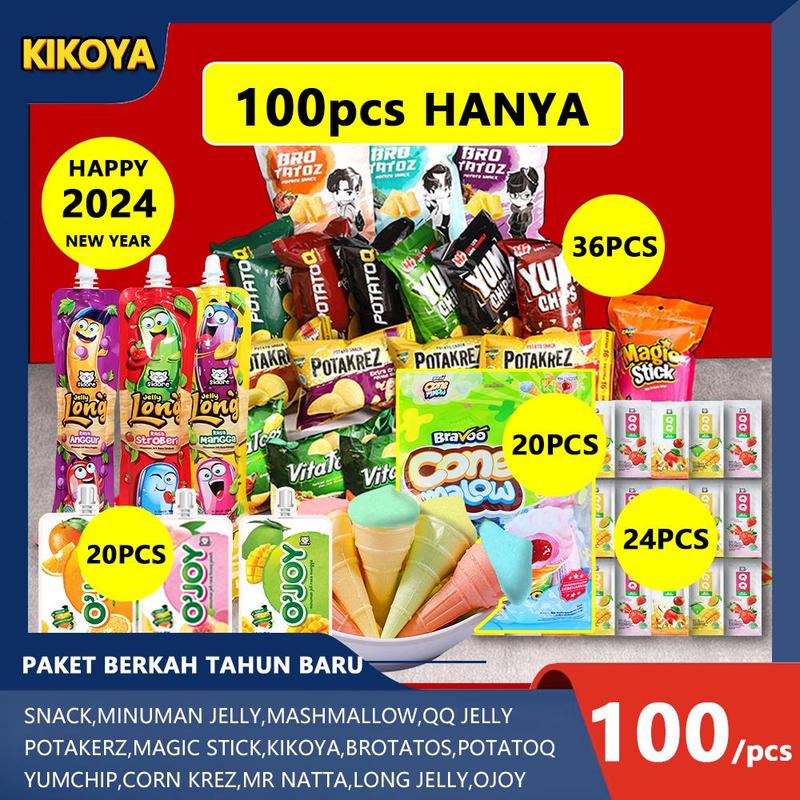 SNACK KENTANG PAKET SEDEKAH 100 PCS LEBIH HEMAT ANEKA SNACK CEMILAN - Shop | Tokopedia