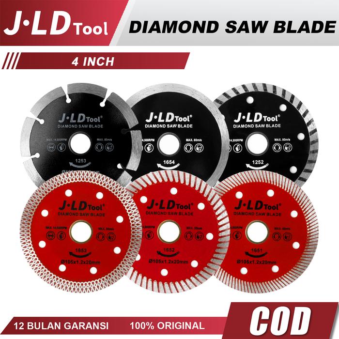 Promo JLD Pisau Turbo Diamond Saw Blade 4 Inch untuk Beton, Batu Buatan ...