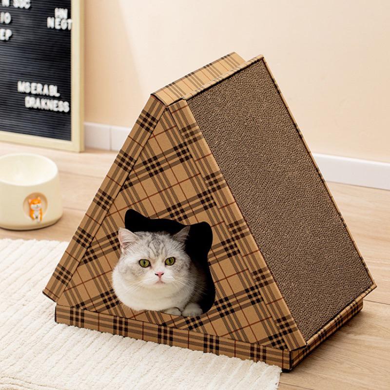 Triangle Prism 6 Facets Cat Scratch Scratch Board House Pet Room Bed ...