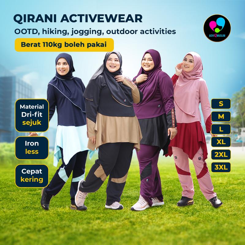 [ SET ] Baju Sukan Wanita (Baju + Seluar) QIRANI Pakaian Sukan - TikTok Shop Malaysia