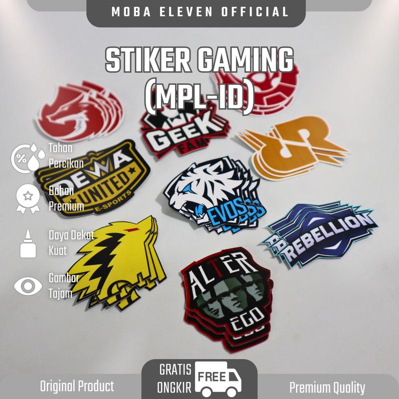 DIE-CUT STICKER MPL-ID Stiker Tim Squad, Rekat & Tahan Air, Cutting ...