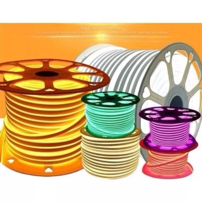 Promo Lampu Strip Neon Flexibel 1 roll 100 Meter 220V Lampu Neon Flex ...