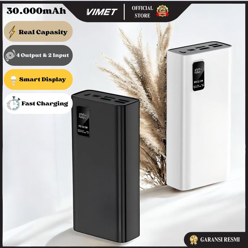 VIMET V13 Powerbank 30000mAh Fast Charging 22.5Watt Powerbank Portable ...