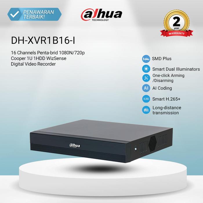 Jual Dahua DH-XVR1B16-I XVR DVR 16 CH Channel Digital Video Recorder ...