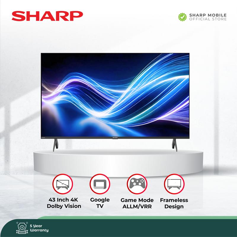 SHARP 4T-C43HJ6000i 43 inch 4K Frameless Google TV - Shop | Tokopedia