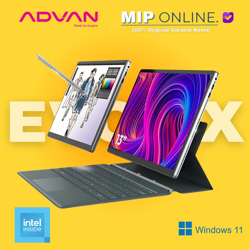 ADVAN LAPTOP 2 IN 1 EVO-X 13 INTEL N150 12GB/512GB 2K IPS 100% SRGB ...