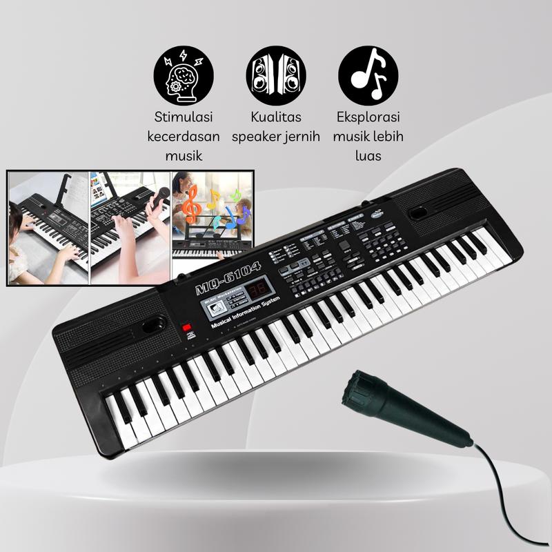 Piano Digital Mainan Musikal Keyboard Elektrik Mainan Anak 61 Key Tuts ...
