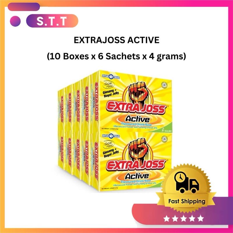 EXTRA JOSS ACTIVE (10 Boxes x 6 Sachets x 4g) Drink - TikTok Shop Malaysia