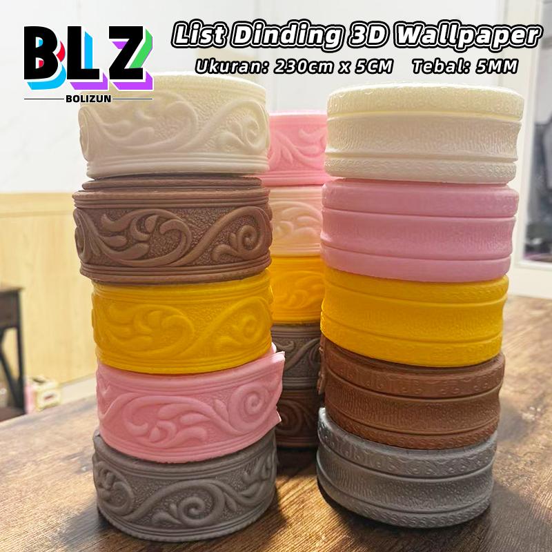 BOLIZUN List Dinding 3d List Foam Stiker Dinding Border Wallfoam 3D ...