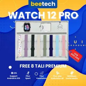 {CUCI GUDANG]Beetech Smartwatch 12 Pro Original Gen Tertinggi Free 8 Tali Premium Support iOS ...