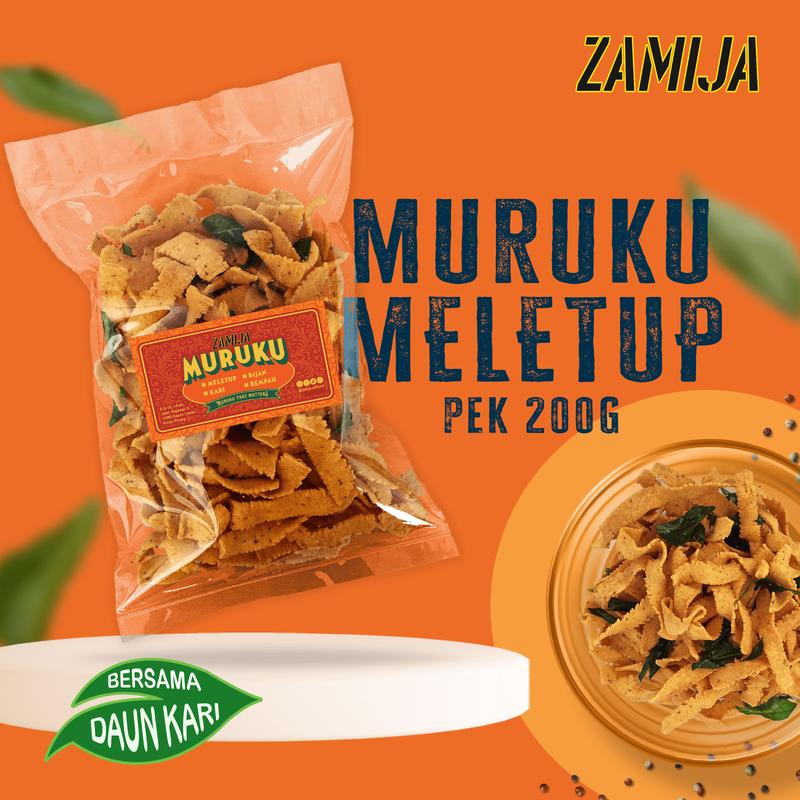 Muruku Meletup ZAMIJA (200g/500g) Snacks Murukku - TikTok Shop Malaysia