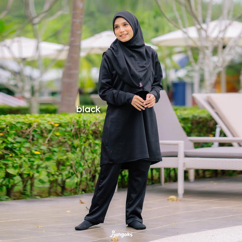 CAPE SET - BAJU MANDI LONGGAR (DAPAT BAJU DAN SELUAR MANDI SEKALI ...