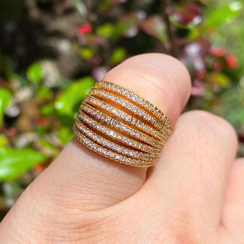 Cincin Emas Suasa Batu Zirconia Gold Plated Zirconia Stone Ring 32 ...