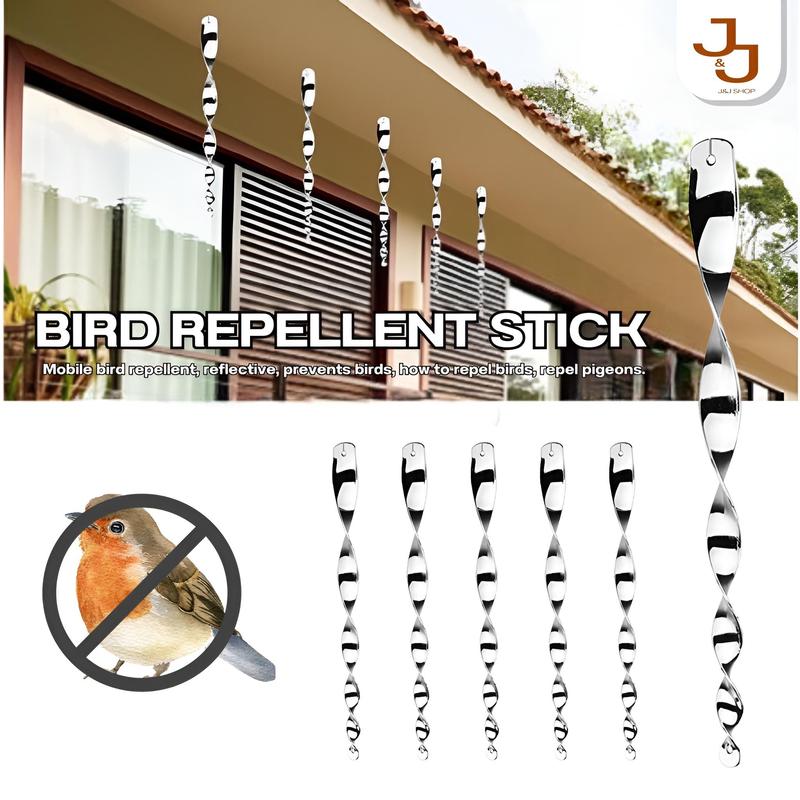 Bird Repellent Reflective Scare Rods Ornamental Spinner Deterrent ...