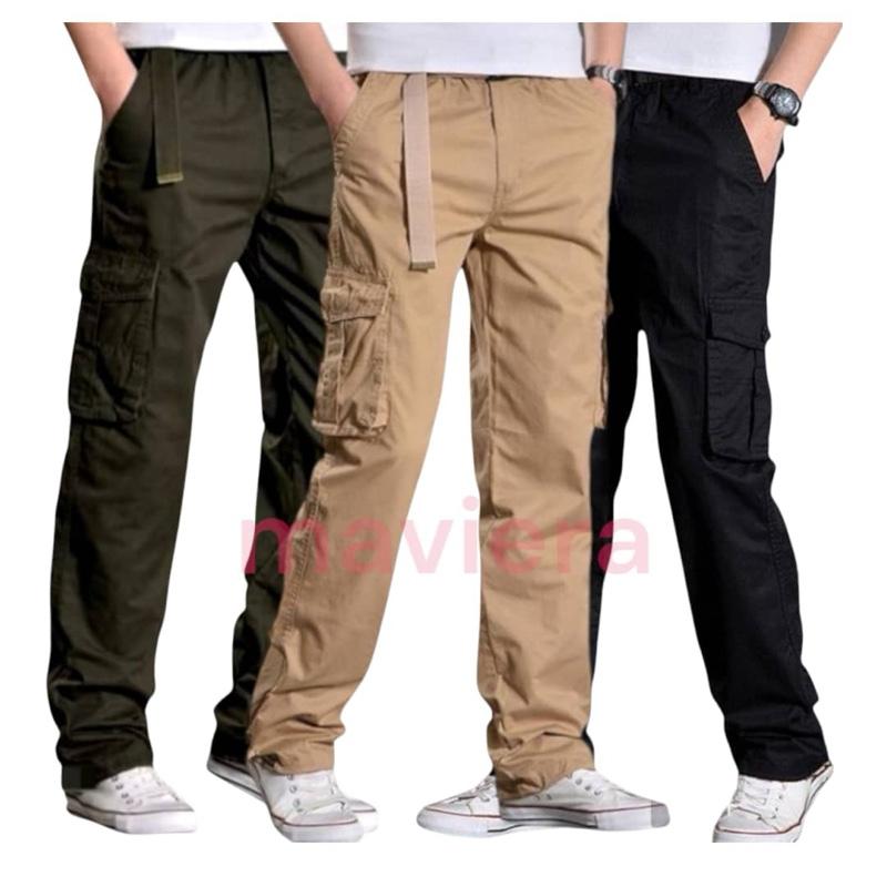 seluar cargo six poket straight-leg kain getah premium quality - TikTok ...
