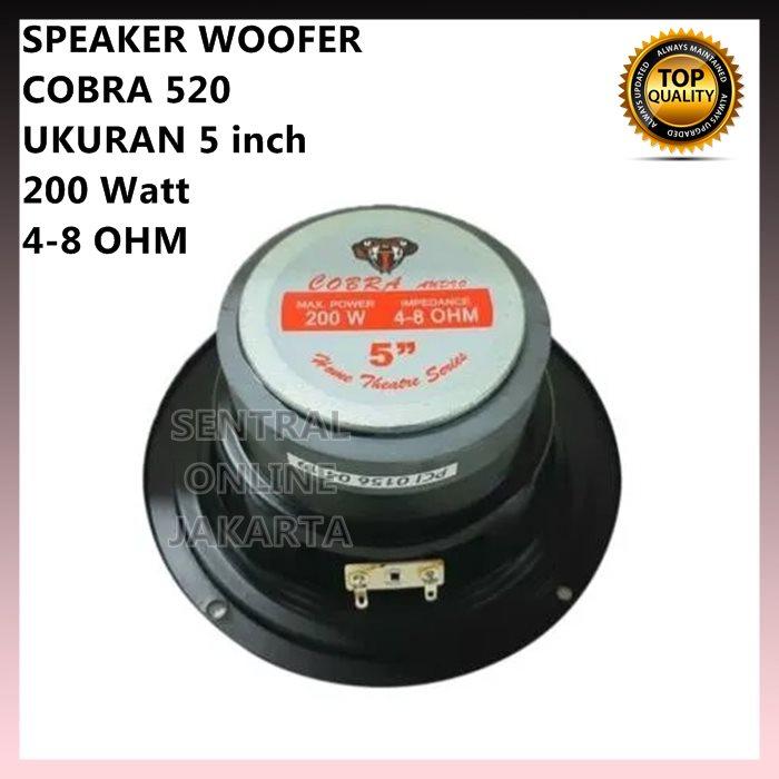 SPEAKER WOOFER 5 inch 5inch 5in COBRA 520 MAGNET BESAR 200 Watt - Shop ...