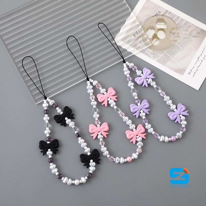 🔥 Ribbon Bow Phone Lanyard Hand Strap Phone Pendant Key Chain-K3176 ...