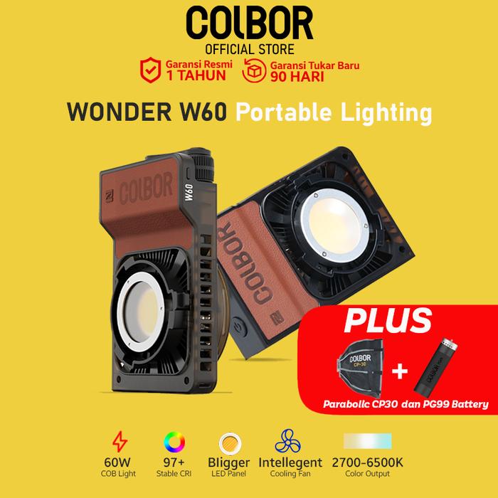 Jual Colbor W60 Lampu Portable Studio LED 60W Video dan Foto Lighting ...