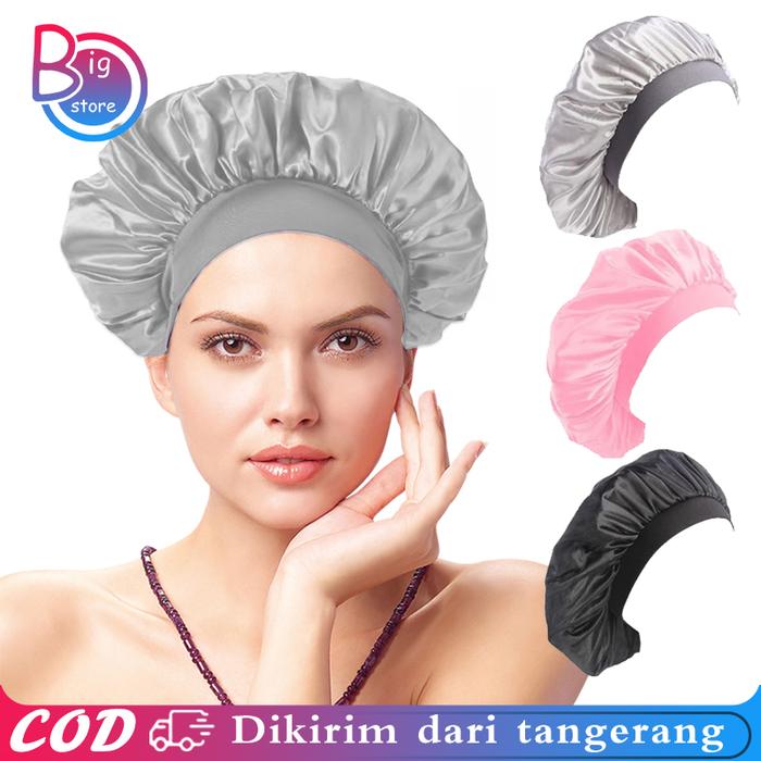 Jual Hair Bonnet Satin Silk Sleeping Cap Bonnet Menebalkan Rambut Night ...