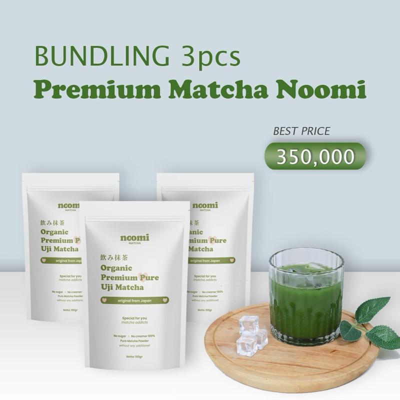 Bundling Set 3pcs Noomi Matcha Premium Pure Uji Matcha | 100% Pure ...