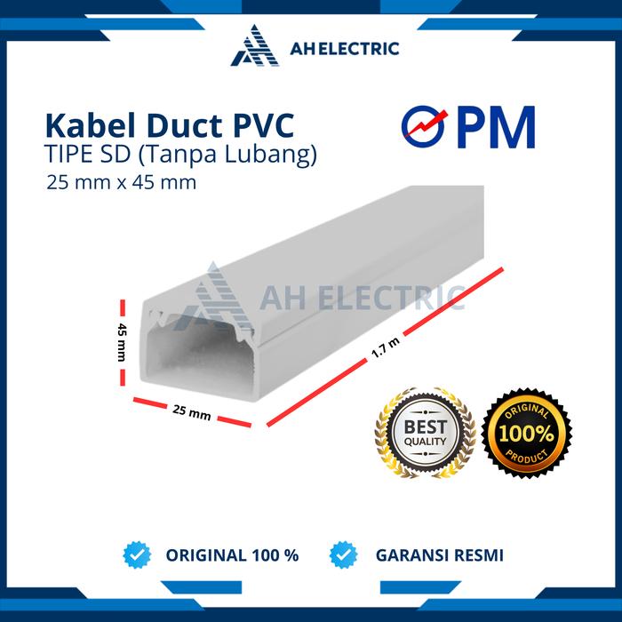 Jual PM ELECTRIC Kabel Duct SD Abu-Abu | 25x45 mm 25 x 45 mm | Cable ...