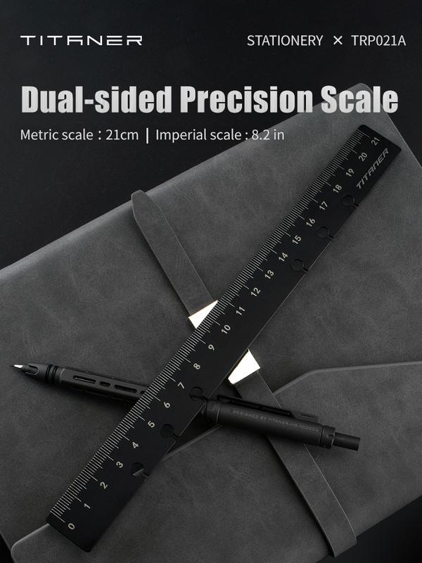 Titaner Titanium Alloy Ruler Long Double-Sided Ruler Student - TikTok ...