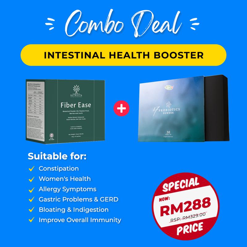 [Combo Deal] Nutrivita Fiber Ease 20gx15s + Bioplus 17 Probiotics ...