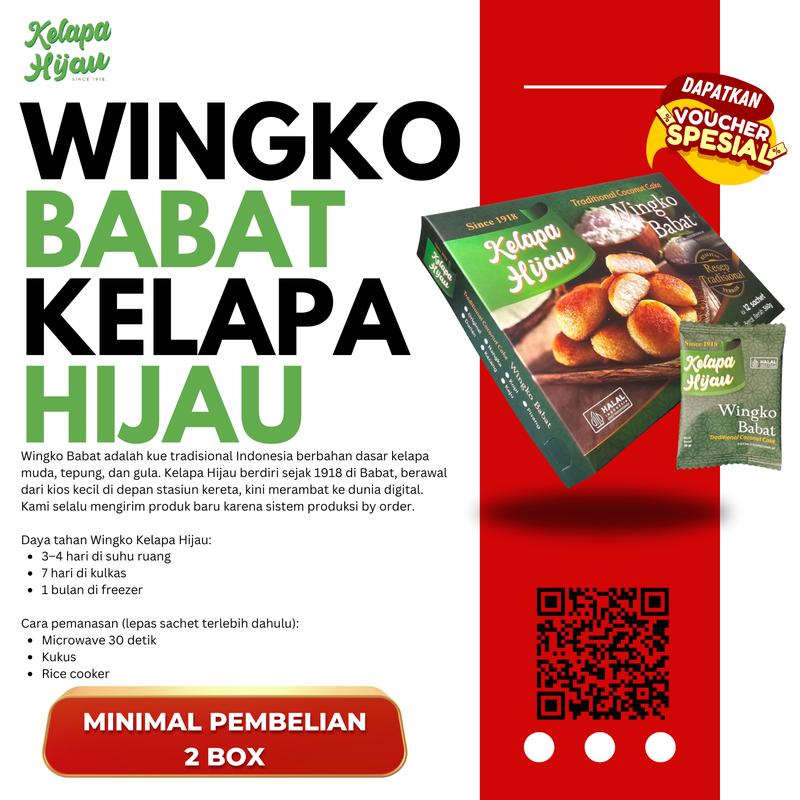 Wingko Babat Cap Kelapa Hijau - Makanan Tradisional Khas Indonesia ...