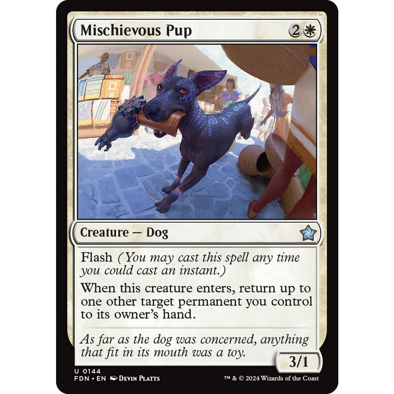 MTG - Mischievous Pup (EN) (FDN) (144) - Shop | Tokopedia