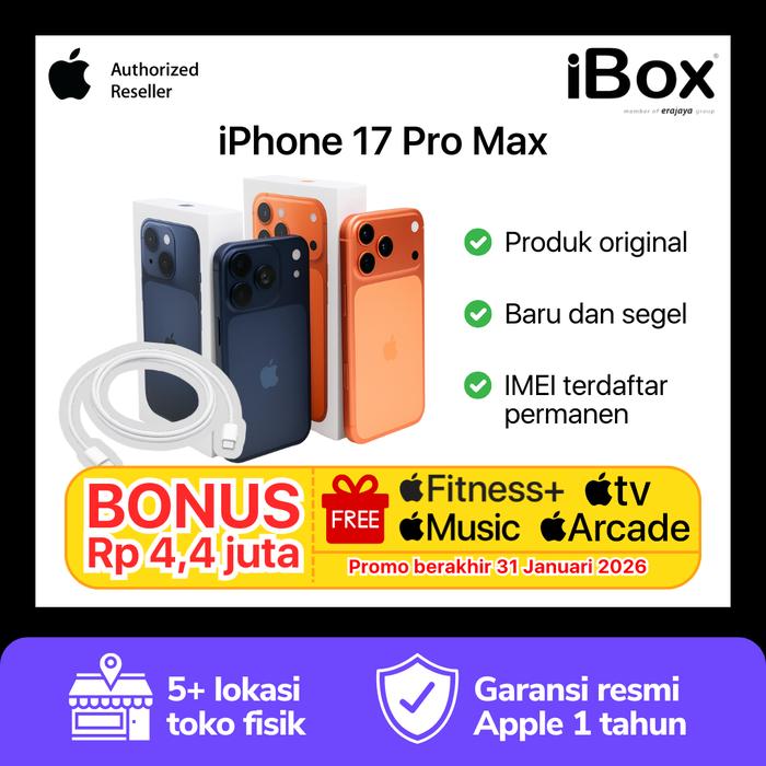 Promo iPhone 17 Pro Max 256GB 512GB 1TB 2TB Garansi Resmi IBOX Apple ...