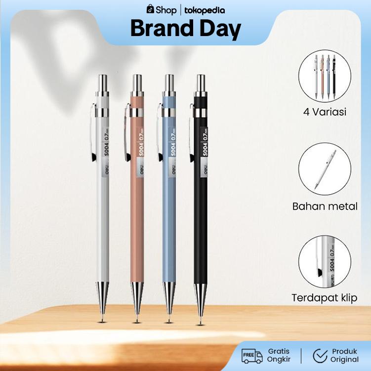 Deli Metal Mechanical Pencil / Pensil Mekanik Besi 0.5mm Nyaman ...