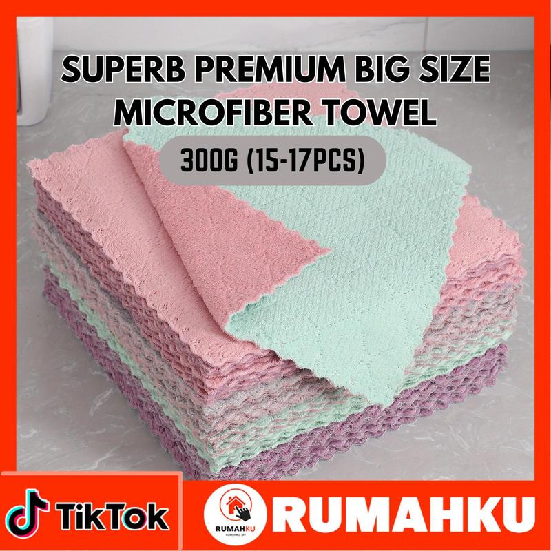 【300g BIG SIZE】 Superb Premium Absorbent Microfiber Kitchen Towels ...