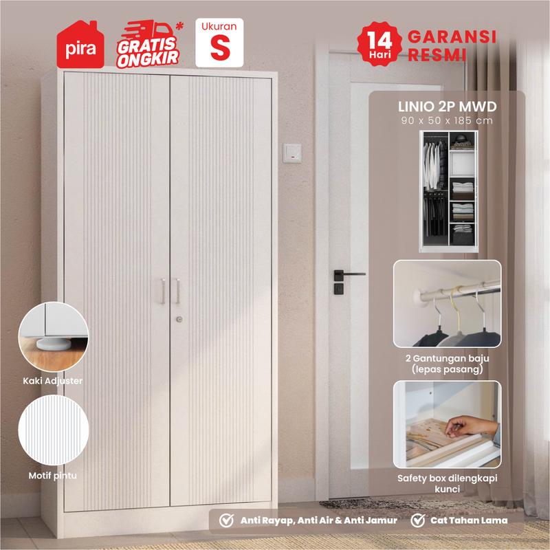 PIRA - LINIO 2P MWD Lemari Pakaian Besi 2 Pintu - Shop | Tokopedia