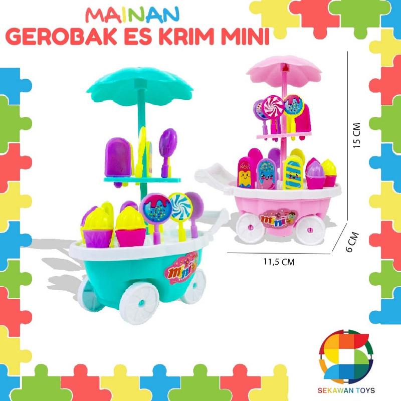 Mainan Ice Cream Stroler/ Mainan Gerobak Eskrim 526 JSP - Shop | Tokopedia