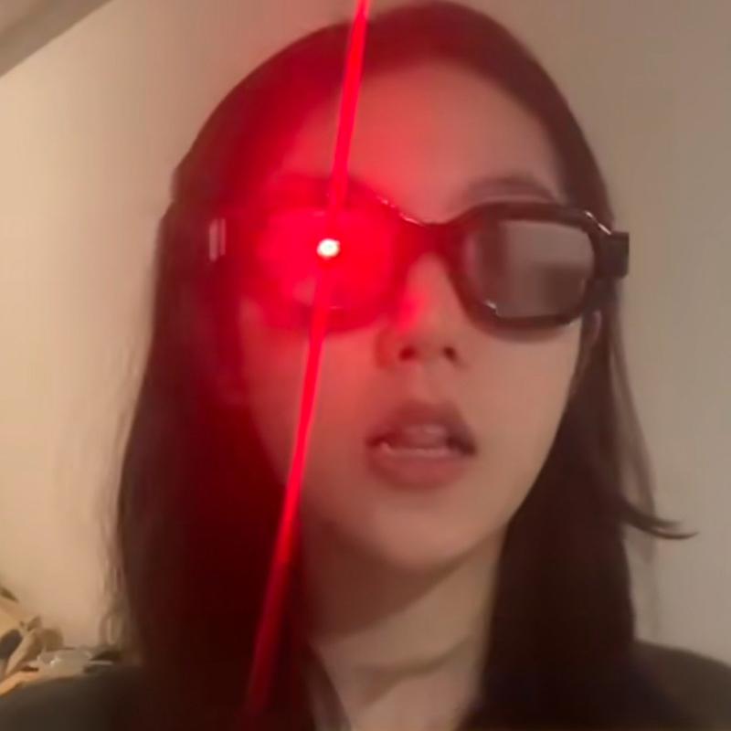 Red Eye Special Effect Luminous Glasses Cool Flash Conan Glasses - Shop ...