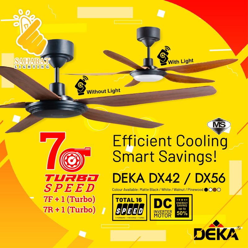 DEKA Fan Kipas Siling Ceiling Fan With Light 7 Speed Turbo With ...