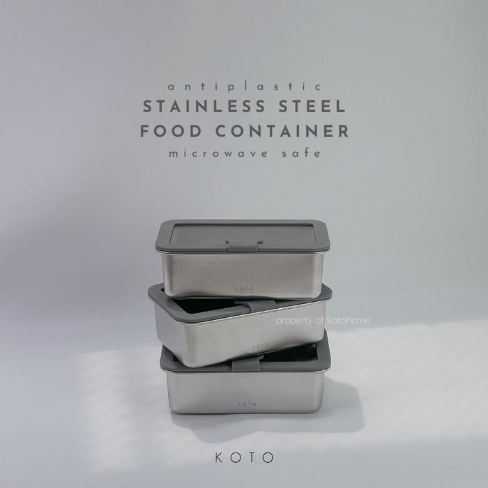 Jual KOTO AntiPlastic Stainless Steel 304 Microwave Safe Food Container ...