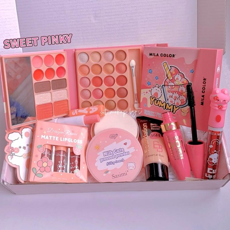 SWEET PINKY MAKEUP SET | SET MAKEUP CUTE | SET MAKEUP TEMA PINK ...