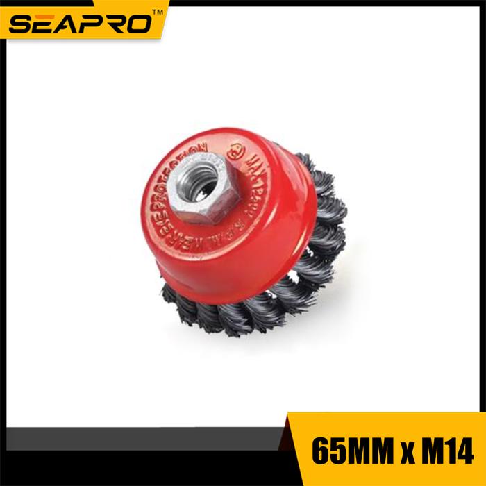 Jual IMPA 592075 Knot Wire Cup Brush with Threaded Nut 65MMxM14 ...