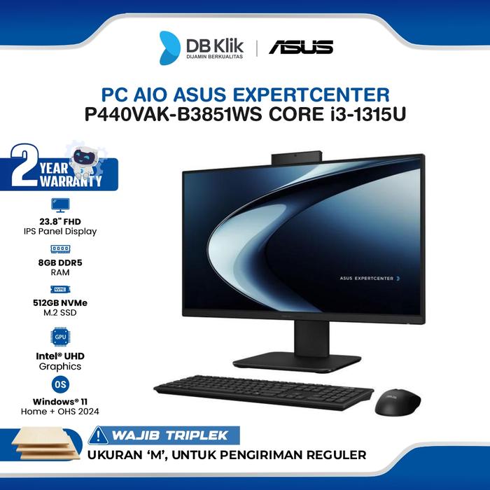 Promo ASUS ExpertCenter P440VAK-B3851WS PC AIO INTEL Core i3-1315U 8GB ...