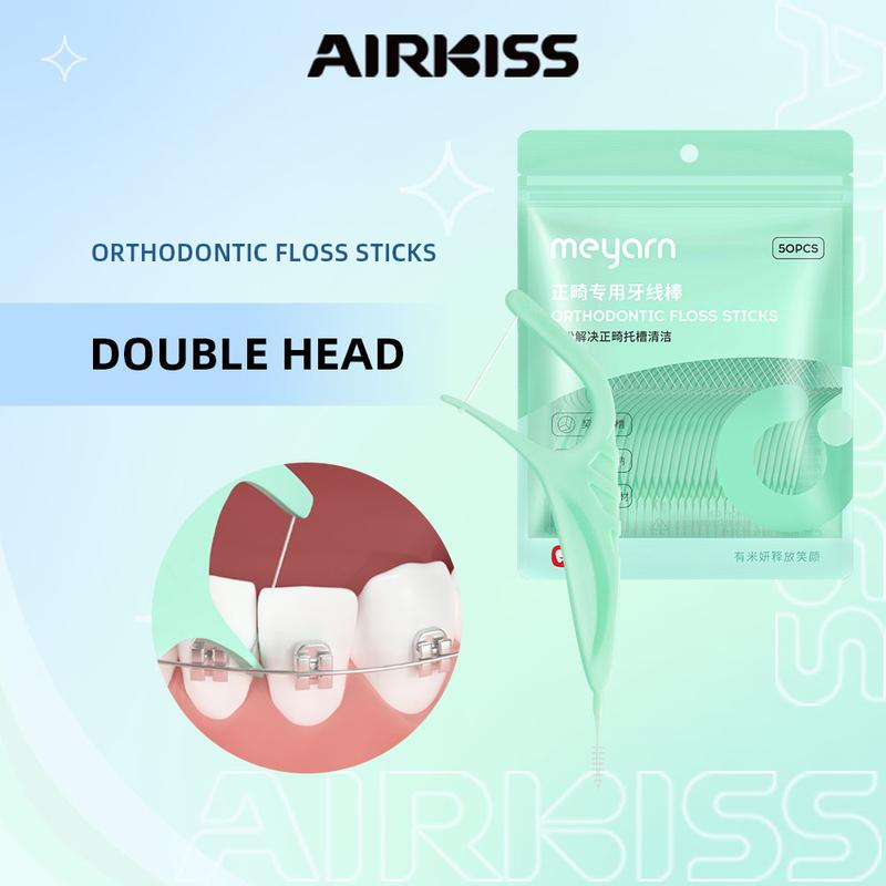 MEYARN Orthodontic Dental Floss Stick Double Head 50PCS Braces - TikTok ...