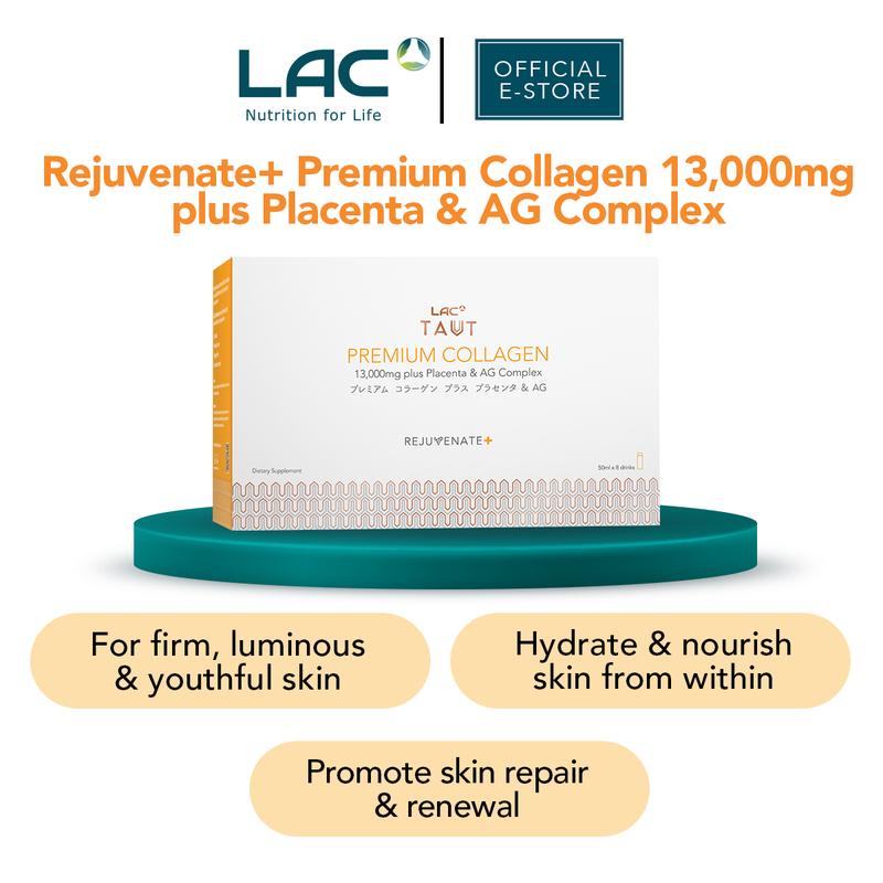 LAC Taut Rejuvenate+ Premium Collagen 13,000mg Plus Placenta & AG ...