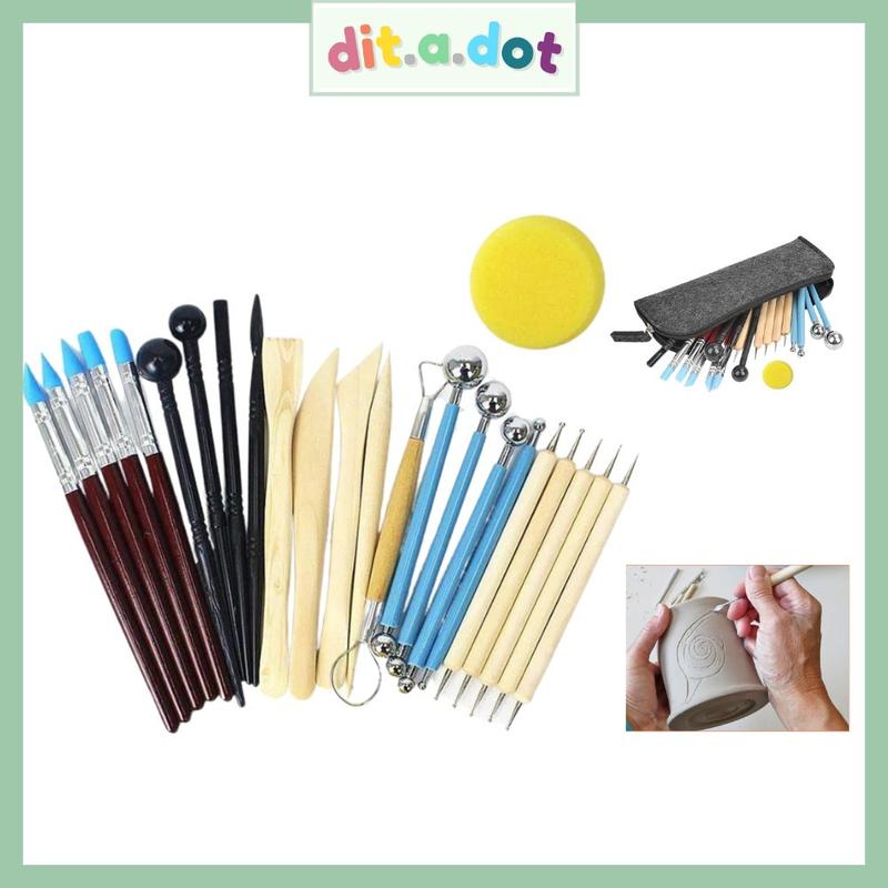 [SG] Ditadot 25 Pieces Clay Sculpting Tool Set Fimo/Polymer Clay ...